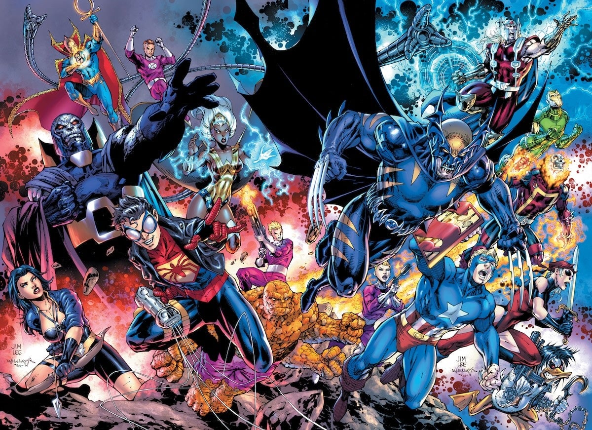 DC unveils finished Jim Lee cover art for the upcoming DC/Marvel and ...