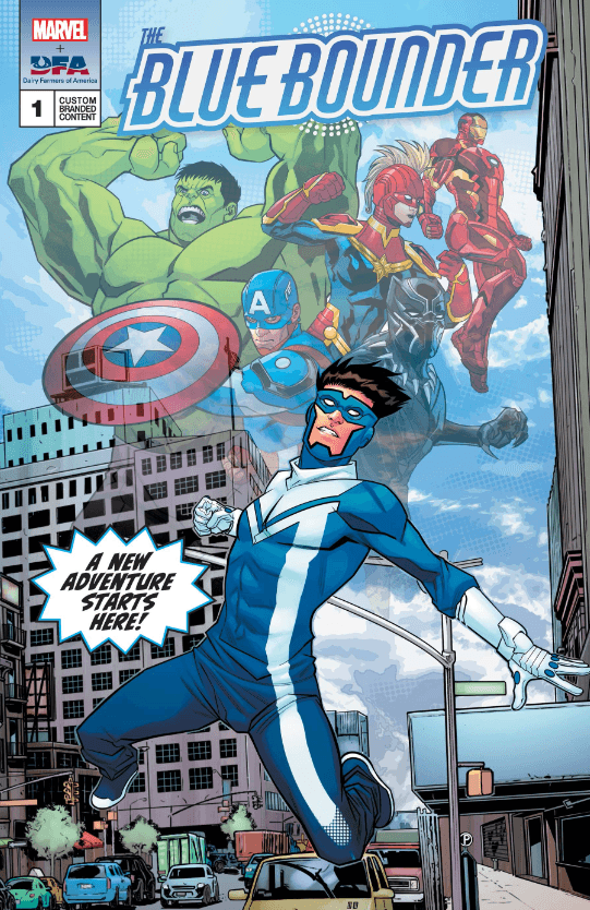 Marvel Comics' new milk-based superhero the Blue Bounder is one of but ...