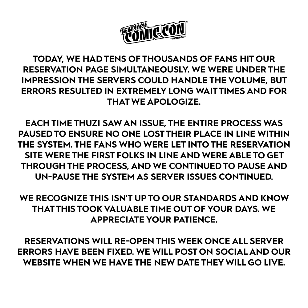 New York Comic Con 2022 panel reservation process goes awry, ending ...