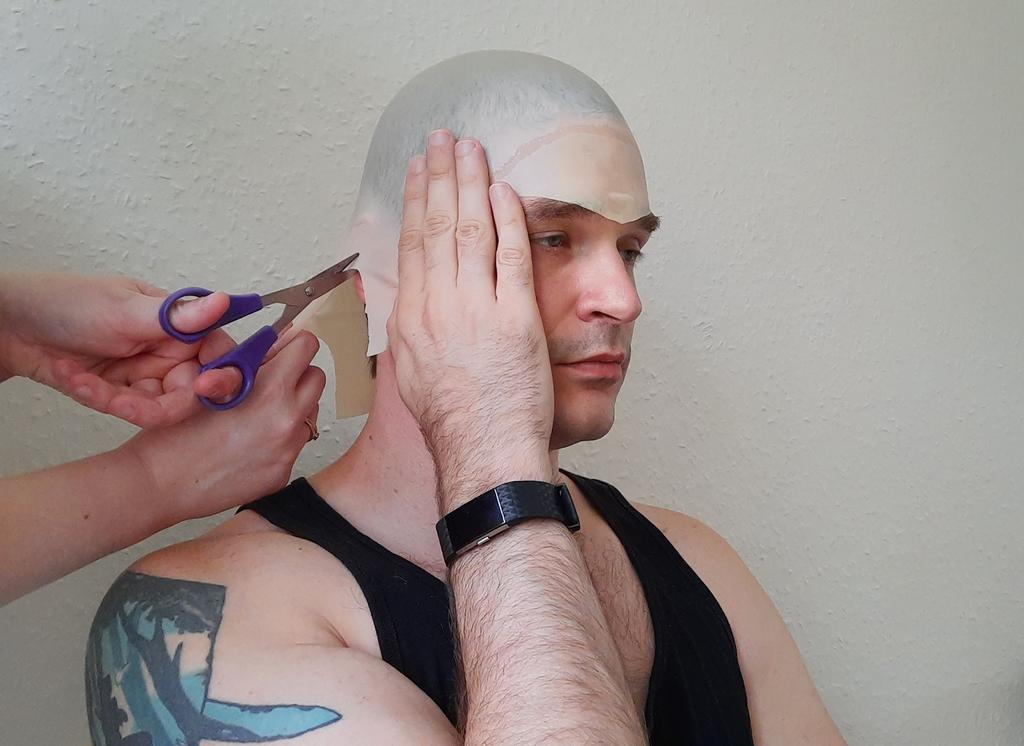 How To Apply A Bald Cap For Cosplays And Makeup Tests | Popverse