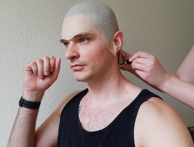 How To Apply A Bald Cap For Cosplays And Makeup Tests | Popverse