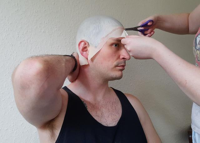 How To Apply A Bald Cap For Cosplays And Makeup Tests | Popverse